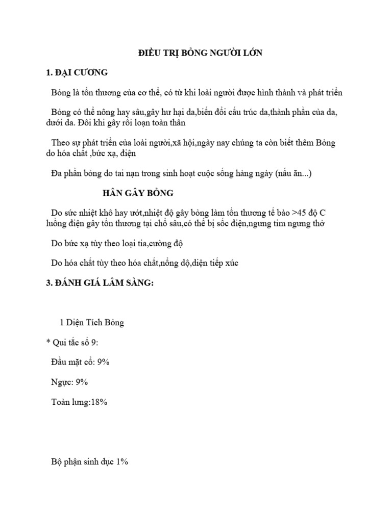 Phac Do BONG Ngoai CT 1 | PDF