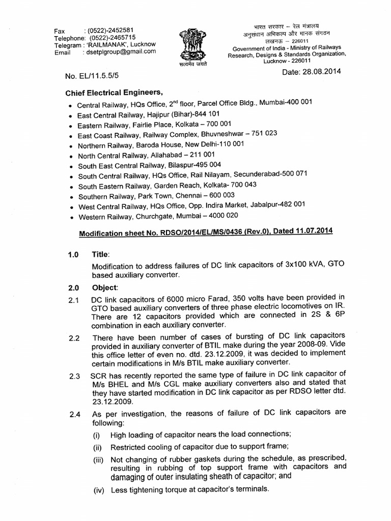 MS_436 | PDF | Capacitor | Rail Transport