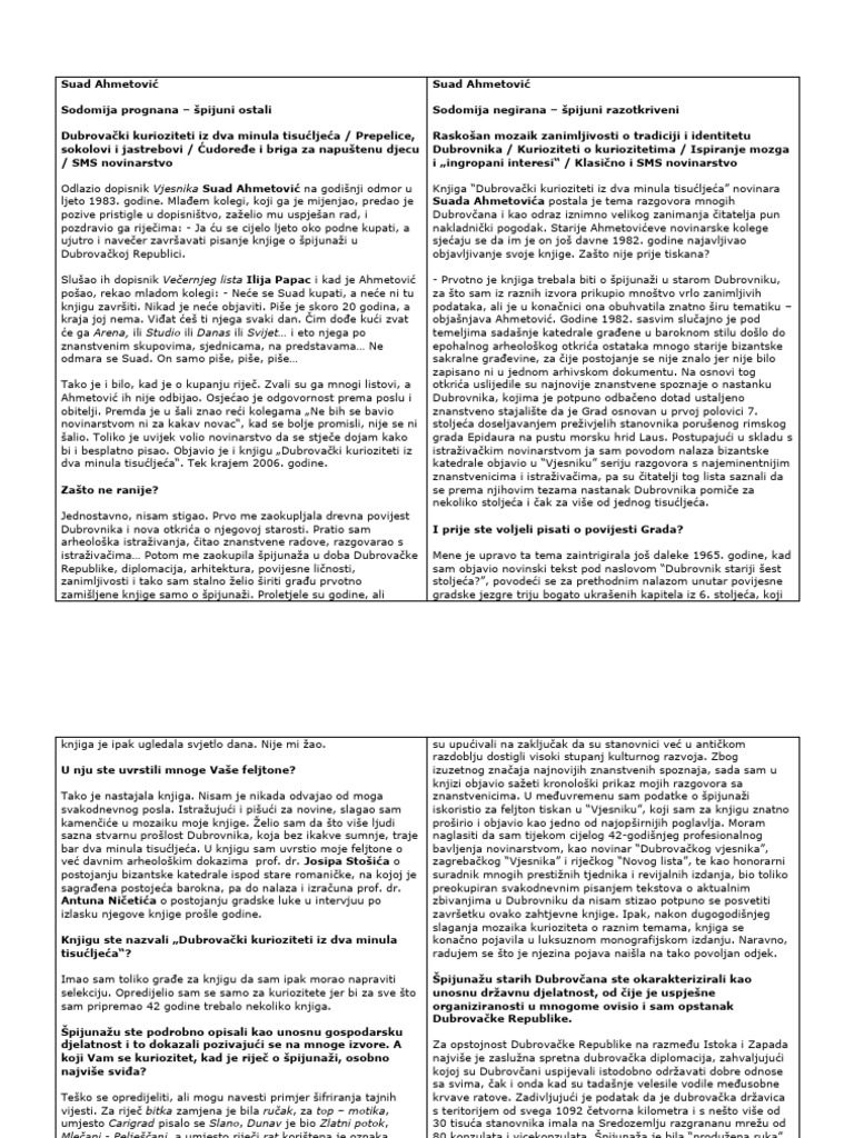 Đorđe Obradović - Primjer Pisanja Istog Intervjua Različitim Stilovima ...