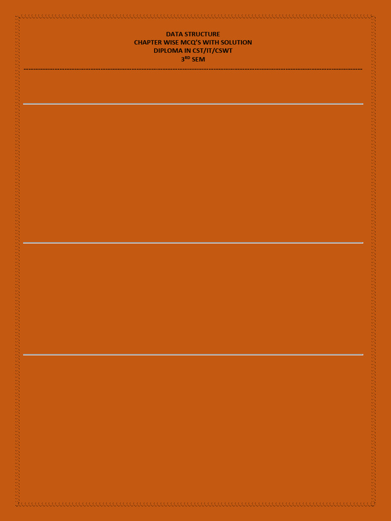 DS -CHAPTER WISE MCQ WITH SOLVE-2024 | PDF | Queue (Abstract Data Type ... DS -CHAPTER WISE MCQ WITH SOLVE-2024 | PDF | Queue (Abstract Data Type ...