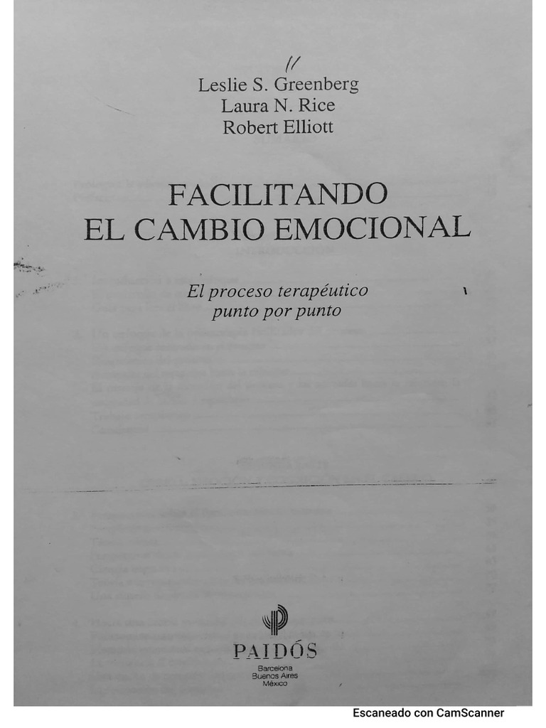 Facilitando El Cambio Emocional - Reflejos - GreenbergRiceElliot - 1996 ...