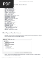 Windows 11 Commands Cheat Sheet | PDF