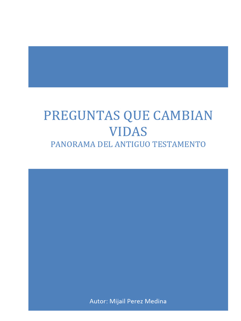 Ebook en PDF Preguntas Que Cambian Vidas PDF | PDF | Biblia | Canon bíblico