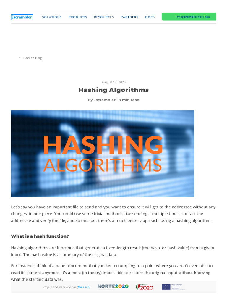 Hashing Algorithms | PDF