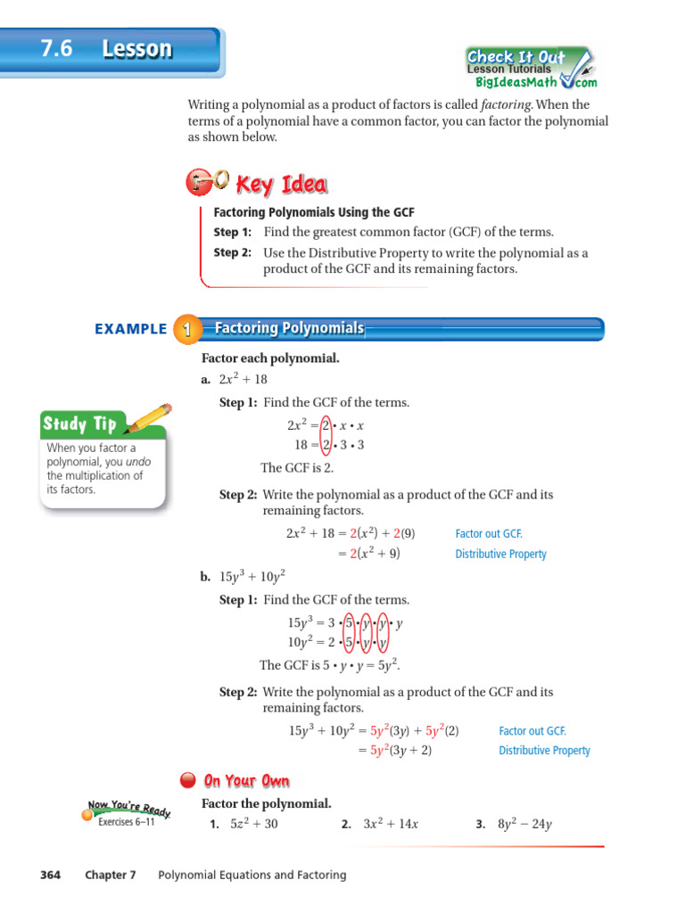 Algebra 1 Q4 First 3 Weeks | PDF | Factorization | Equations