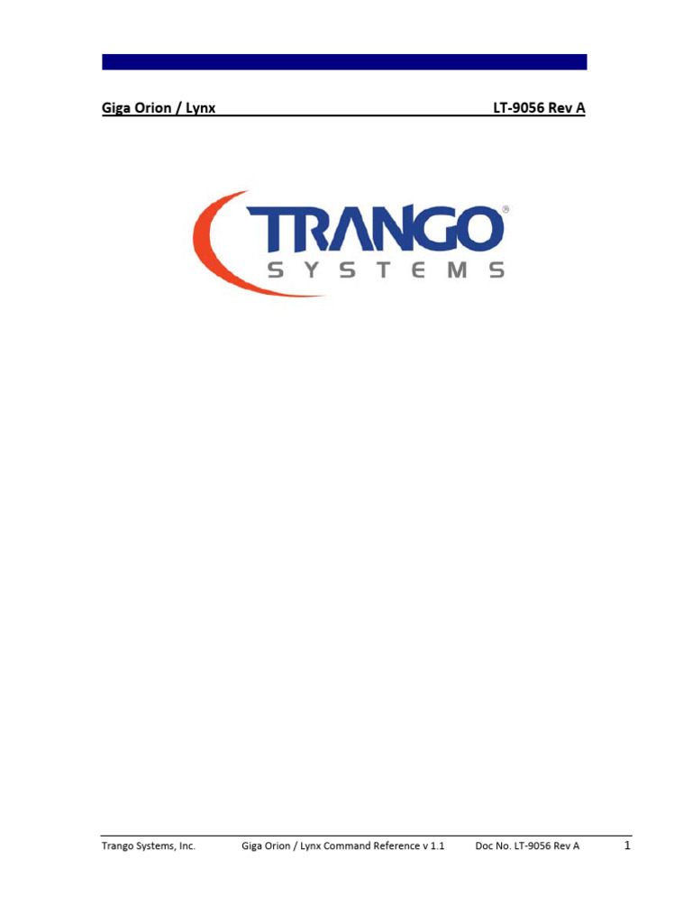 CLI Guide - Giga Orion - Lynx (LT-9056 A Appx D) | PDF | File Transfer Protocol | Command Line ...