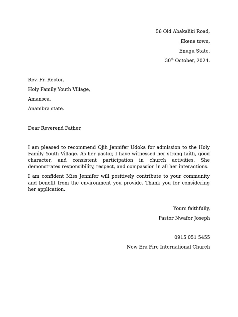 Recommendation Letter | PDF