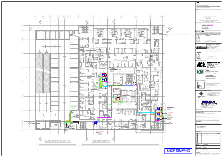 Shop Drawing: Car Park Level 2 (CP LVL 2) Floor Plan Level 2 | PDF | Malaysia