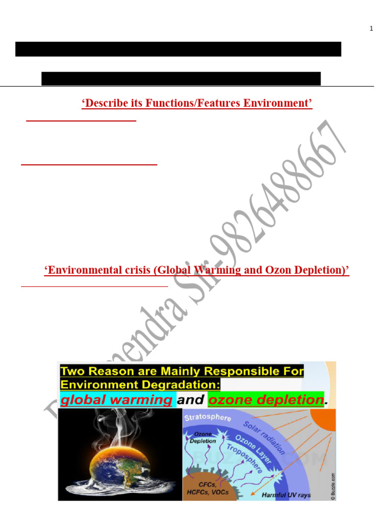 IED Chapter 7 - Environment Ryt 2024 | PDF | Ozone Depletion | Climate ...