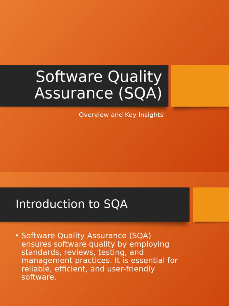 SQA Presentation | PDF