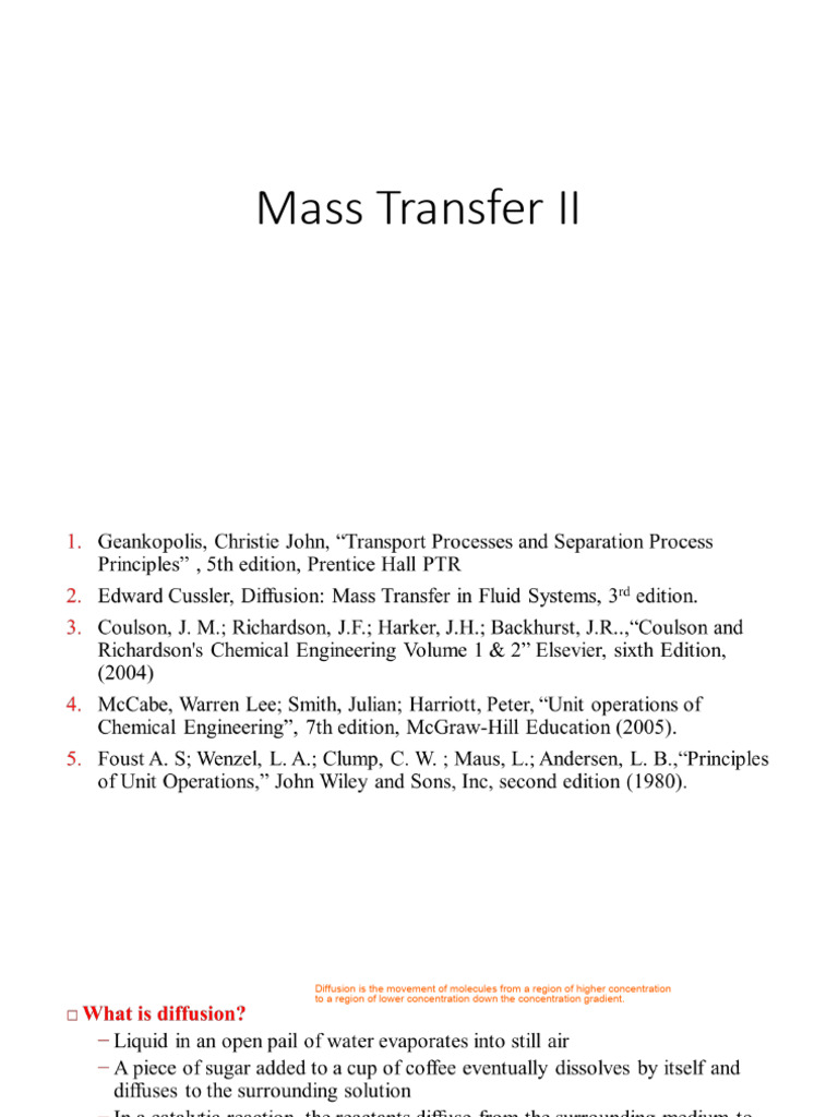 Diffusion Concepts and Problems | PDF