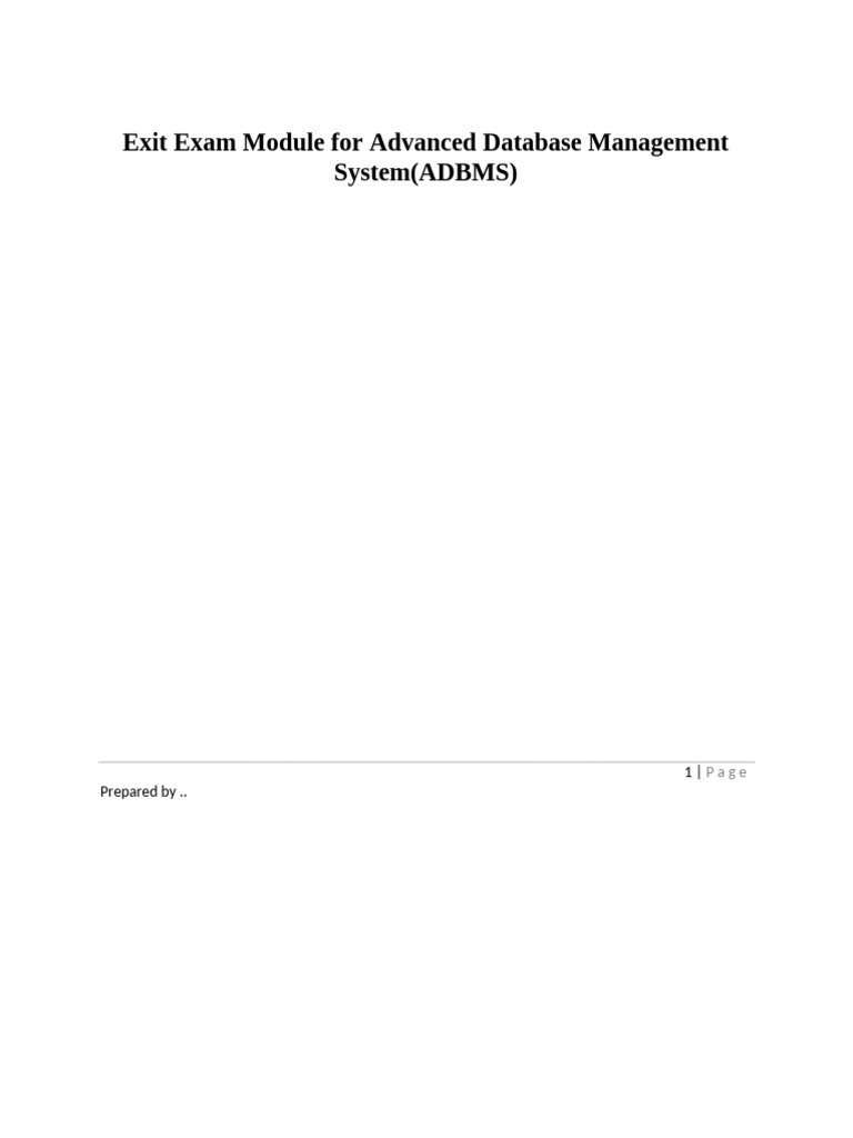 ADBS Manual | PDF | Database Transaction | Databases