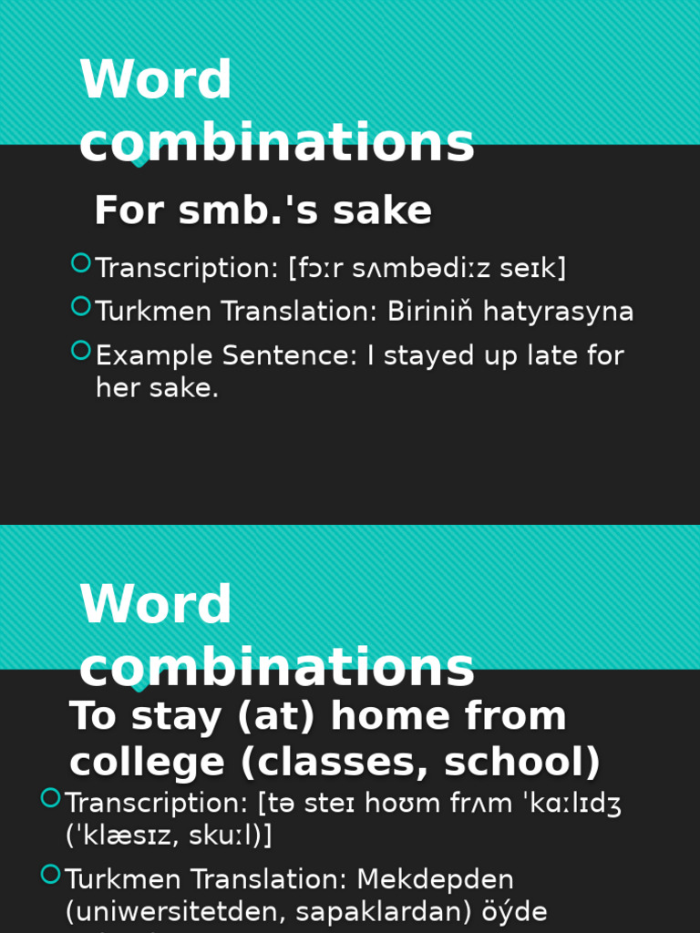 English Words Presentation | PDF