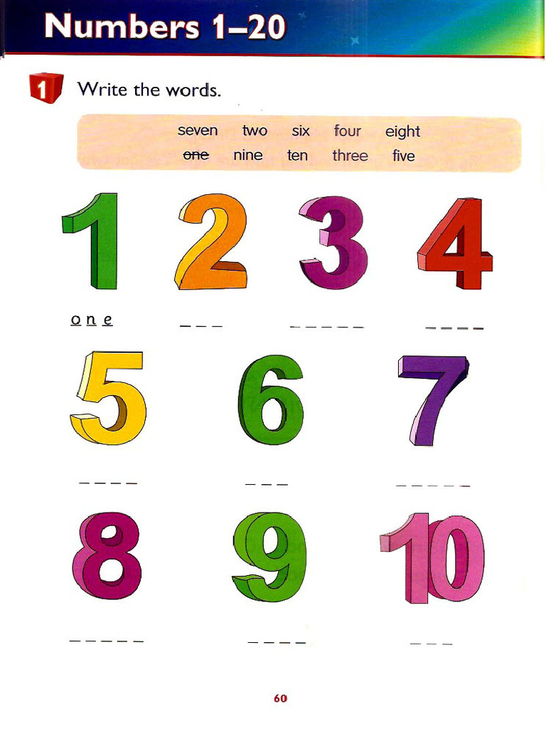 11 - Primary-Dictionary-1-Workbook - Topic Numbers | PDF