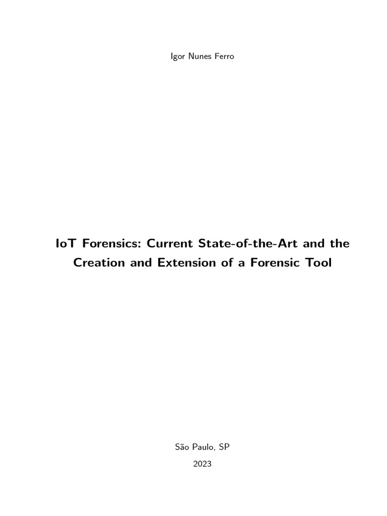 TCC - S27 - Igor Nunes Ferro | PDF | Internet Of Things | Computer Network