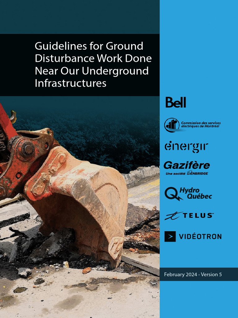 Guidelines for Ground Disturbance Work Done Near Our Underground ...