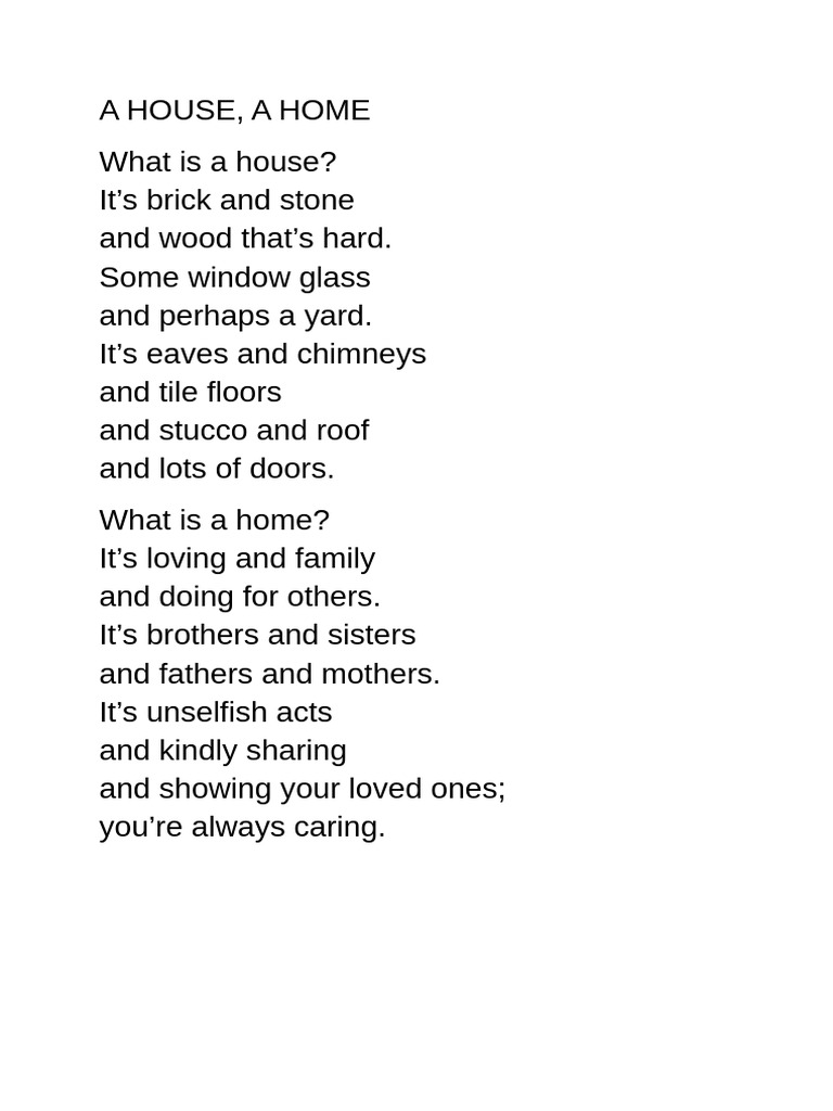 A House A Home | PDF