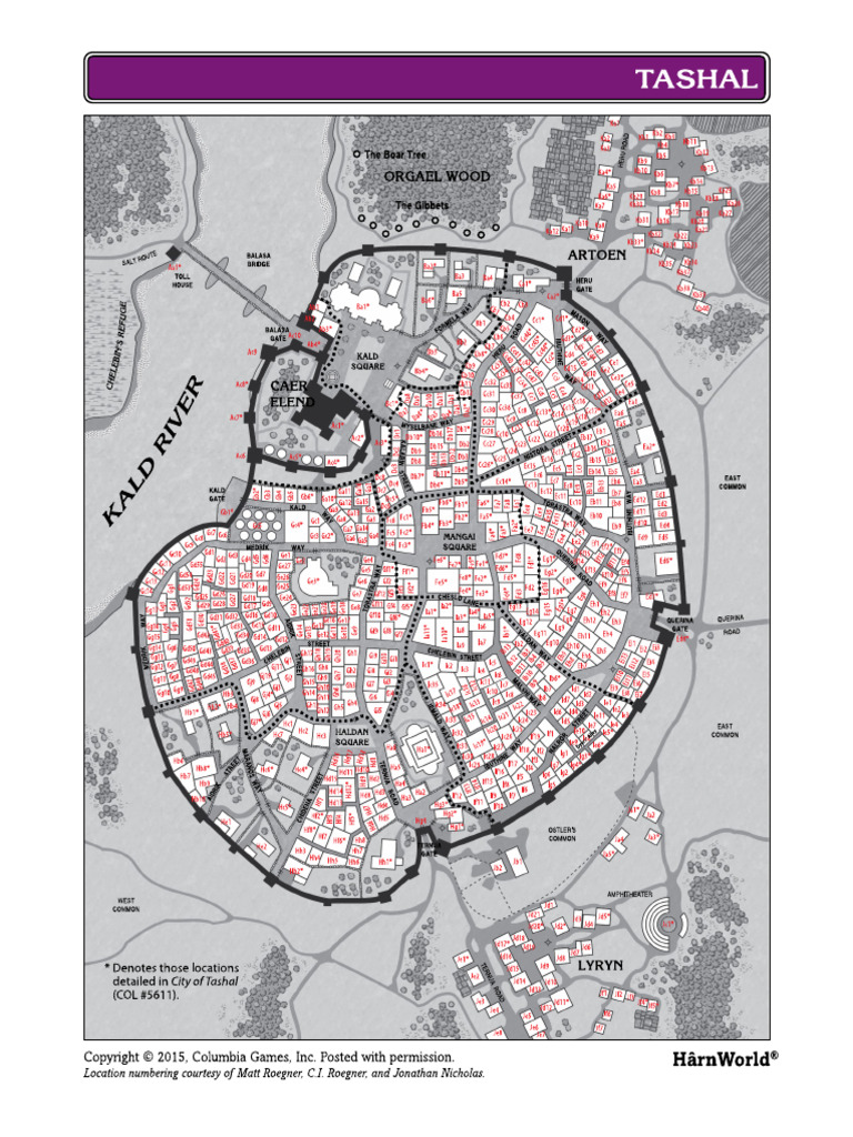 Tashal map numbered | PDF