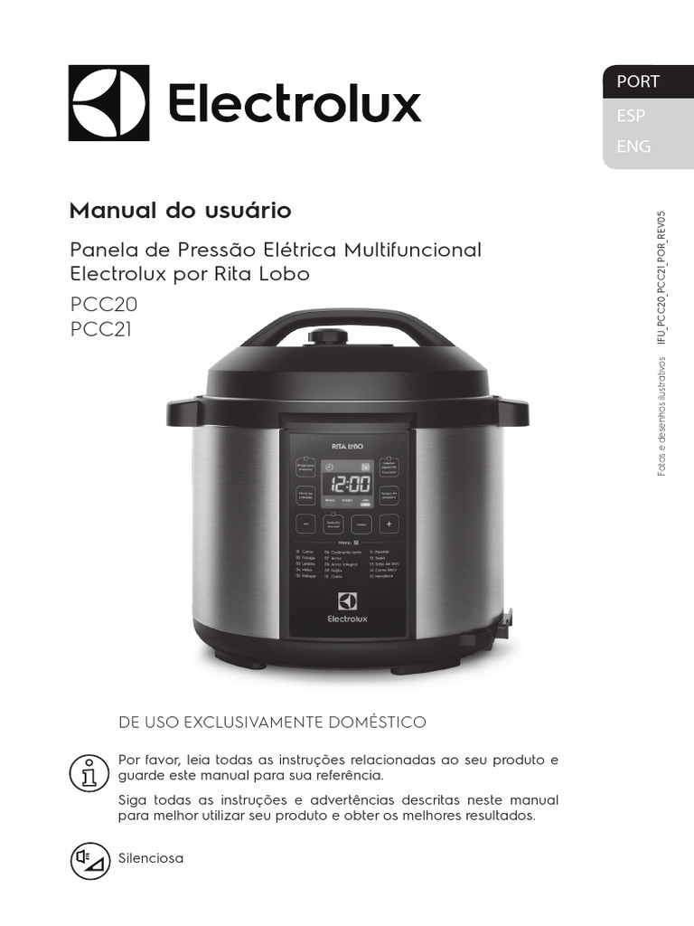 Manual Panela Electrolux Rita Lobo | PDF | Pressão | Válvula