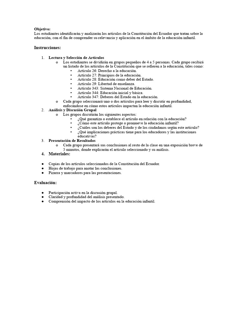 An-lisis de los Art-culos de La Constituci-n del Ecuador.docx | PDF