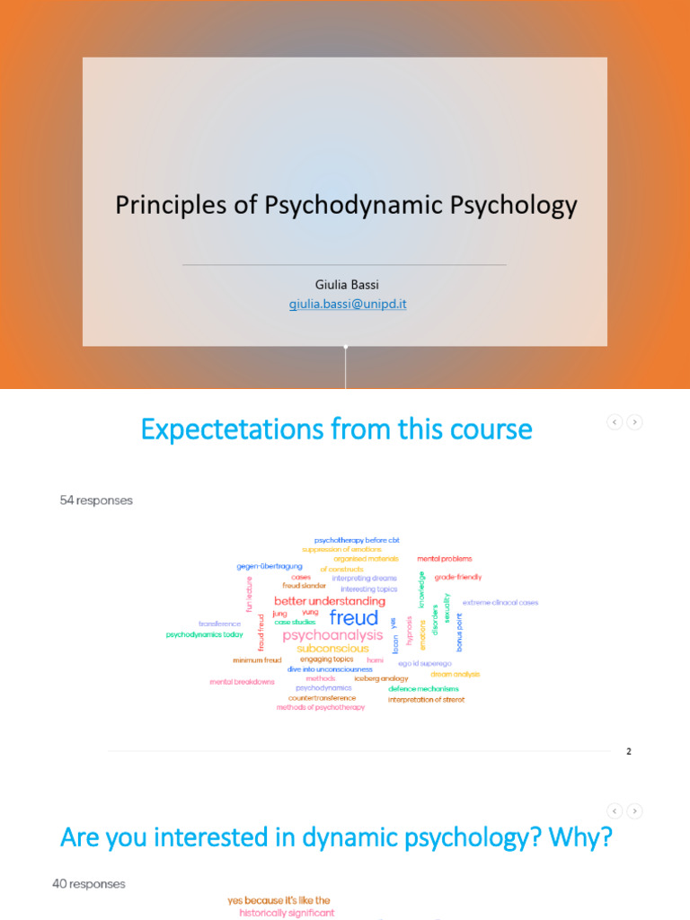 1st 2nd Lesson | PDF | Psychoanalysis | Psychotherapy