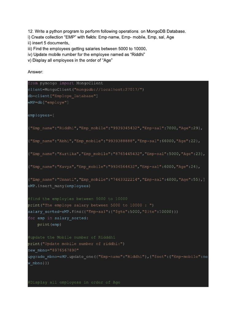 Python Imp Answer | PDF