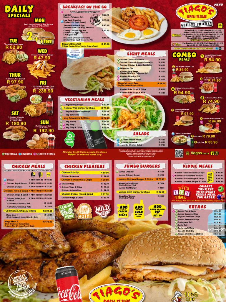 Tiagos Menu A3 PG 1-2-18 March 2024 | PDF