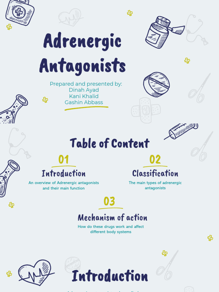 Adrenergic Antagonists | PDF | Receptor Antagonist | Neurochemistry