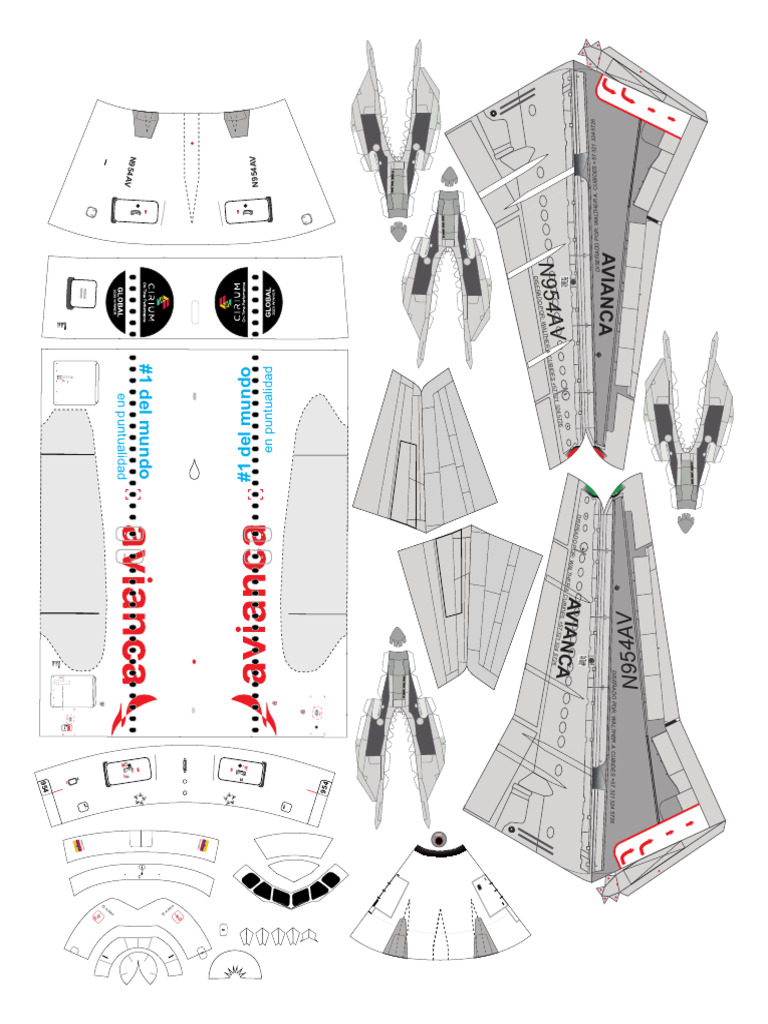 Diseño A320 Avianca Papercraft | PDF