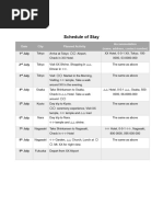 Japan Visa Schedule of Stay Example | PDF | Leisure | Business