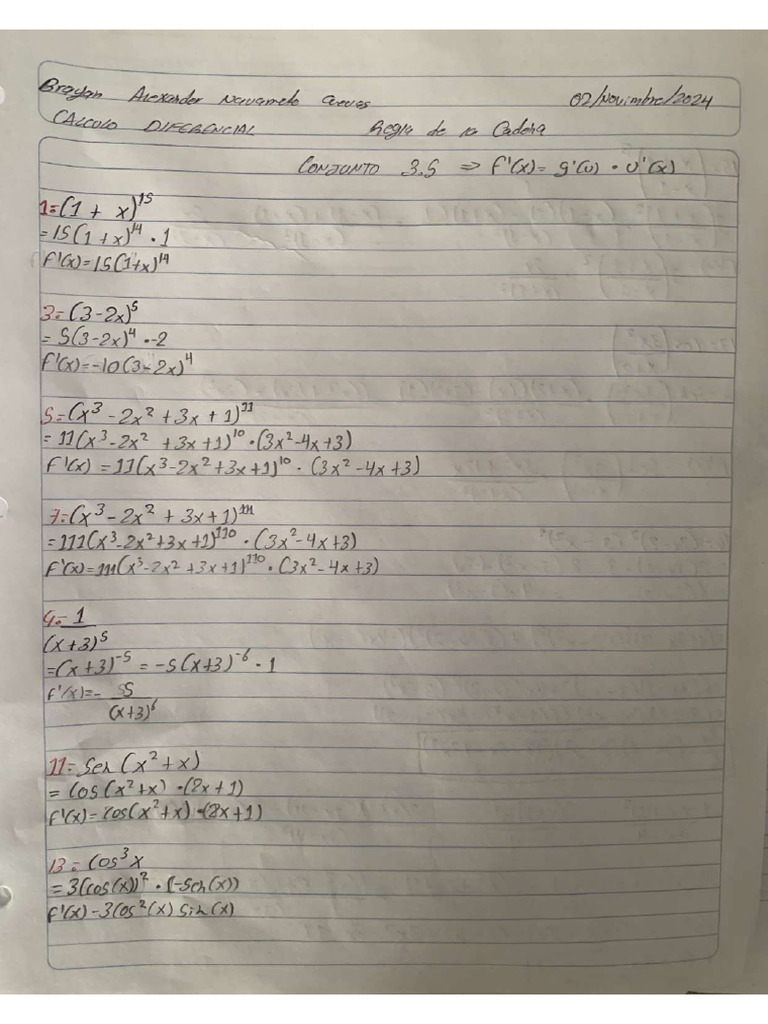 Regla de La Cadena | PDF