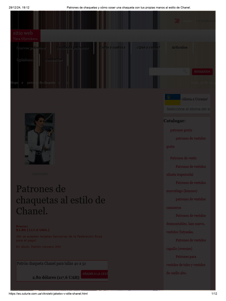 Patrones Chaqueta Chanel DIY | PDF | Ropa
