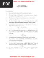 Oscillation Formula Sheet Guide | PDF