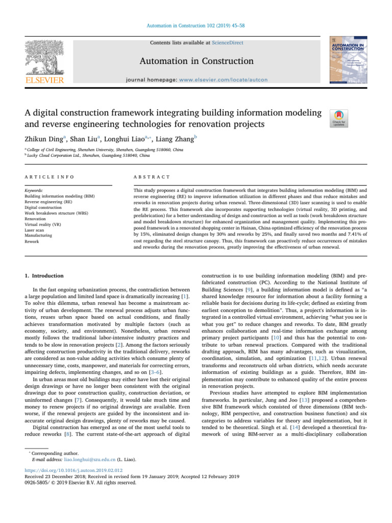 2019-A Digital Construction Framework | PDF | Building Information ...