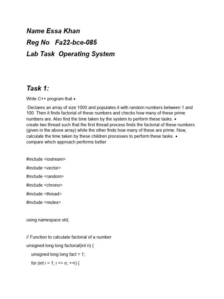 Labtask Os Pdf Computer Programming Software Engineering