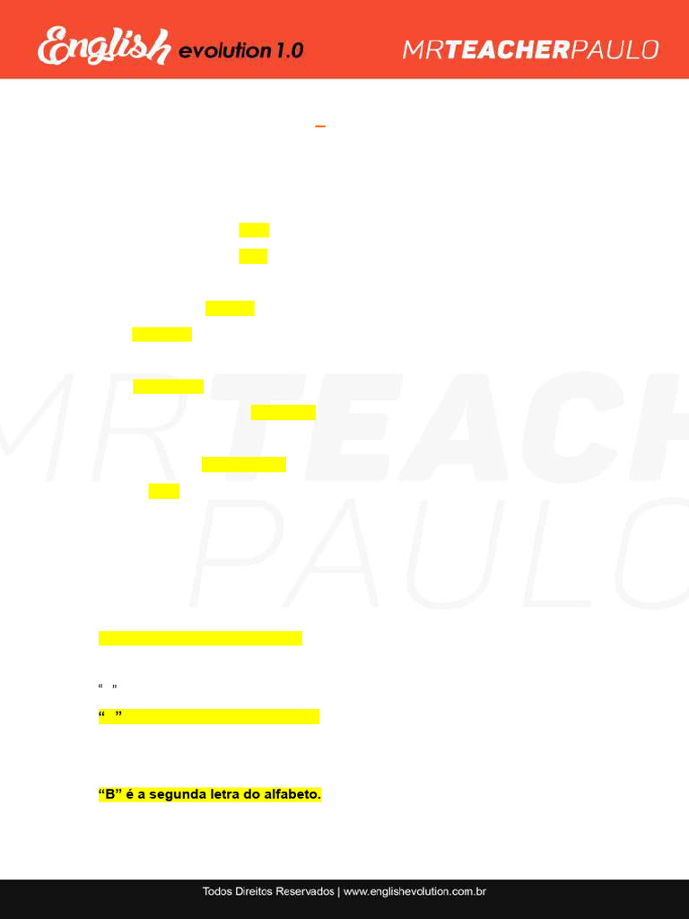 Atividades - Alphabet (Answer Key) | PDF