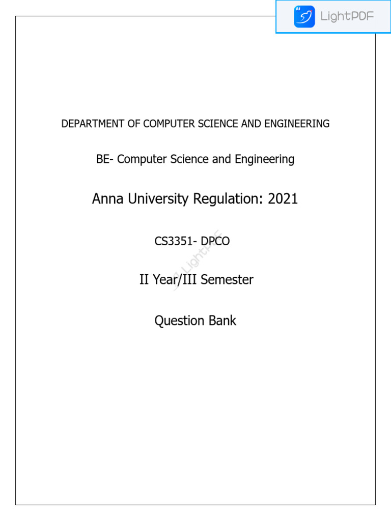 III - CSE - CS3351 - DPCO - QB - Unit 2 | PDF | Computer Engineering | Digital Electronics