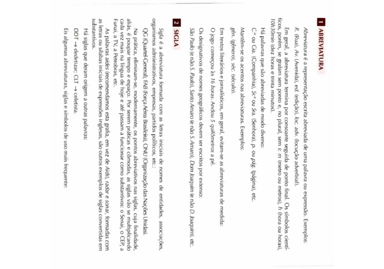 Abreviatura e Sigla | PDF