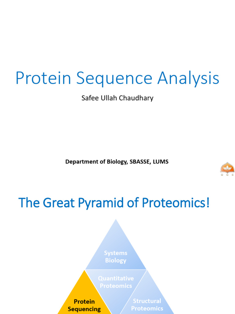 Lecture 03 Protein Sequence Analysis | PDF | Mass Spectrometry | Alpha ...