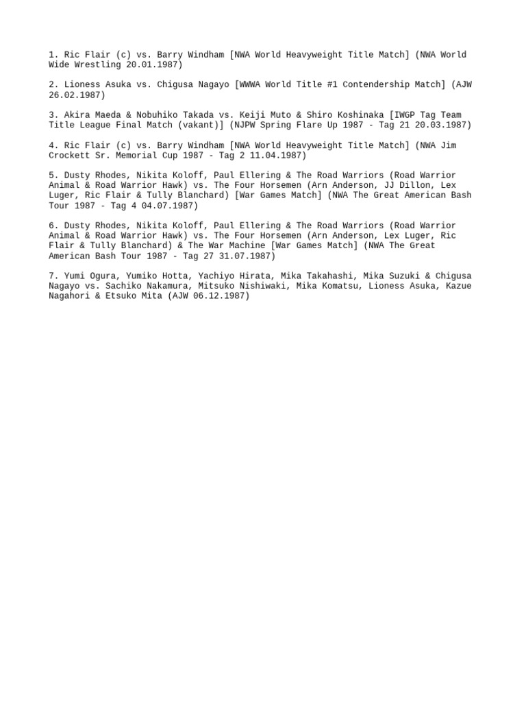 Road Warriors in War Games Action | PDF