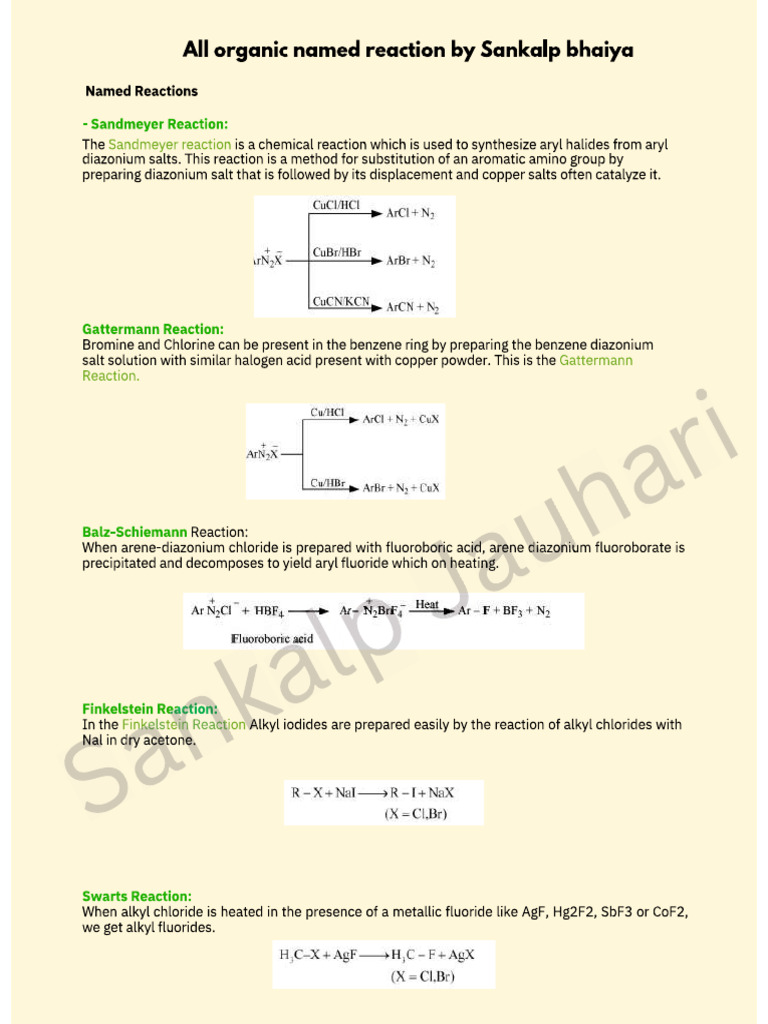 All Organic Rxns | PDF
