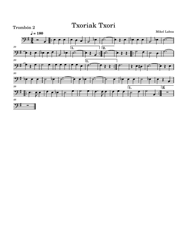 Txoriak Txori-Trombón 2 | PDF