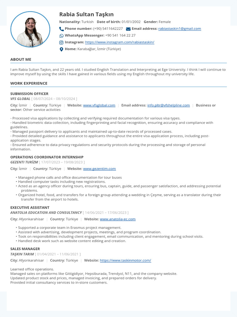 23.10.2024 - Rabia - CV | PDF