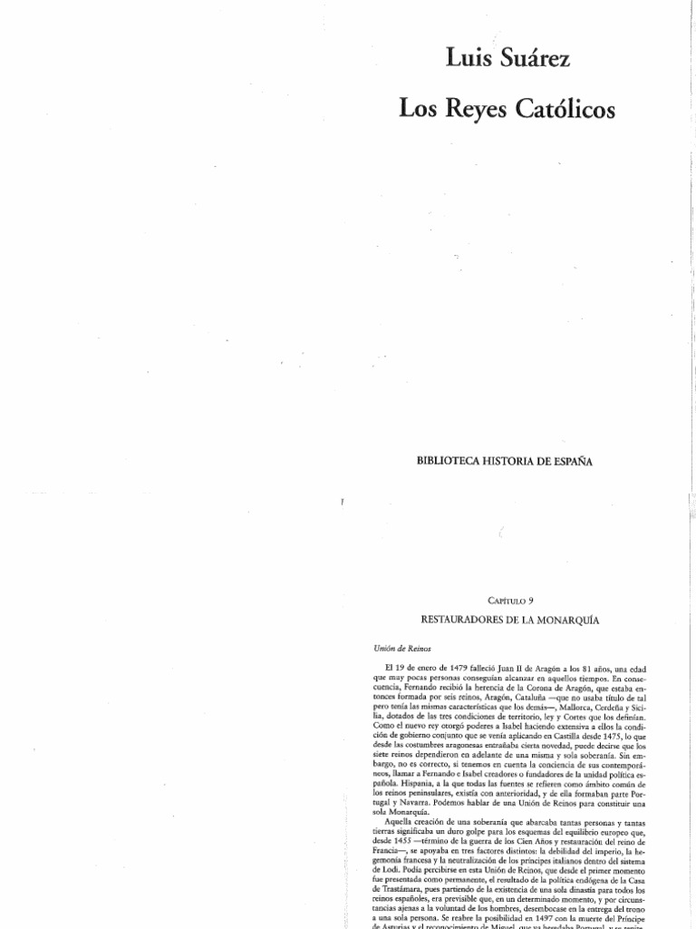 2 Reyes Catolicos Suarez Fernandez | PDF