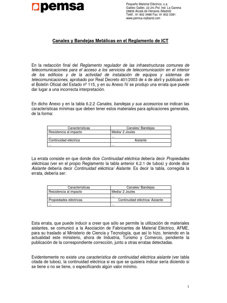 Nota Err ICT | PDF | Aislador (Electricidad) | Telecomunicaciones