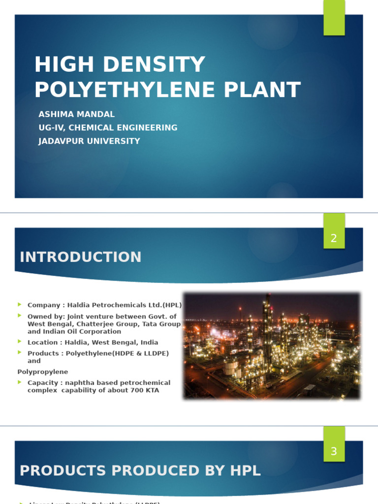 High Density Polyethylene Production Process | PDF | Polyethylene ...