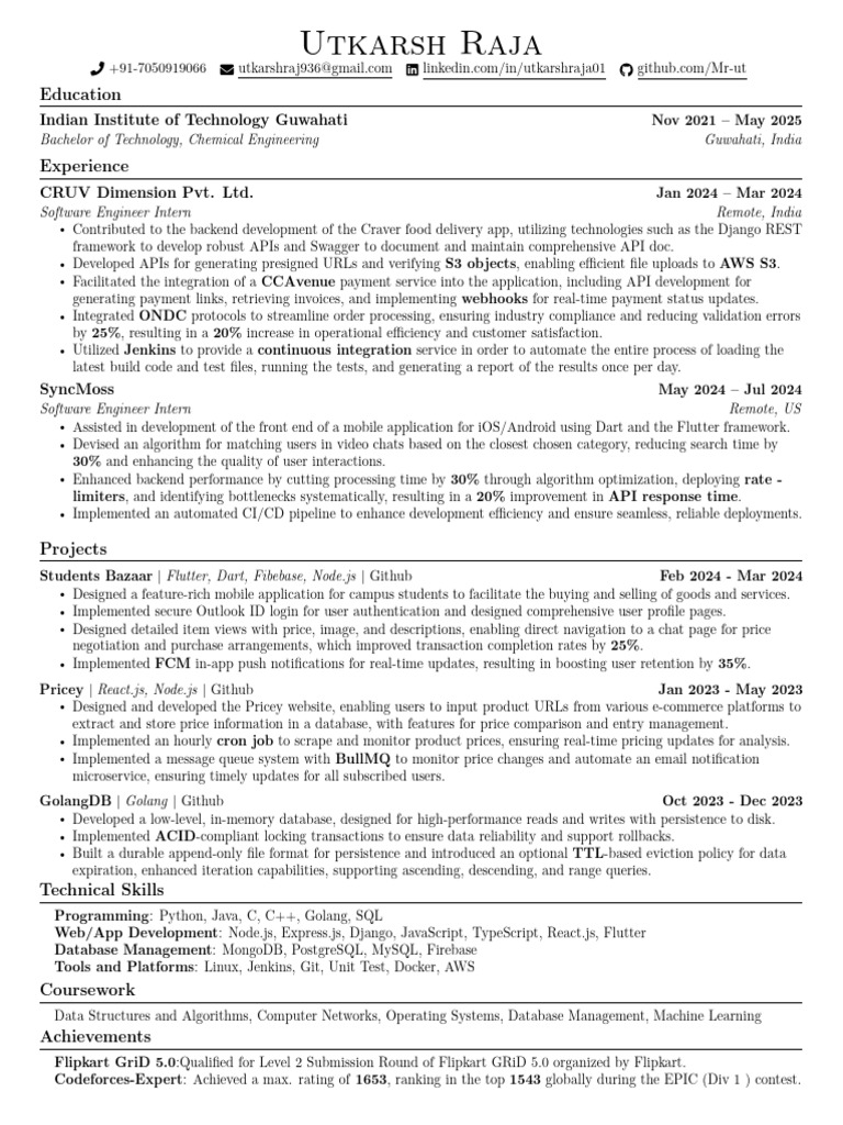 Utkarsh_Offcampus | PDF | Database Transaction | Databases