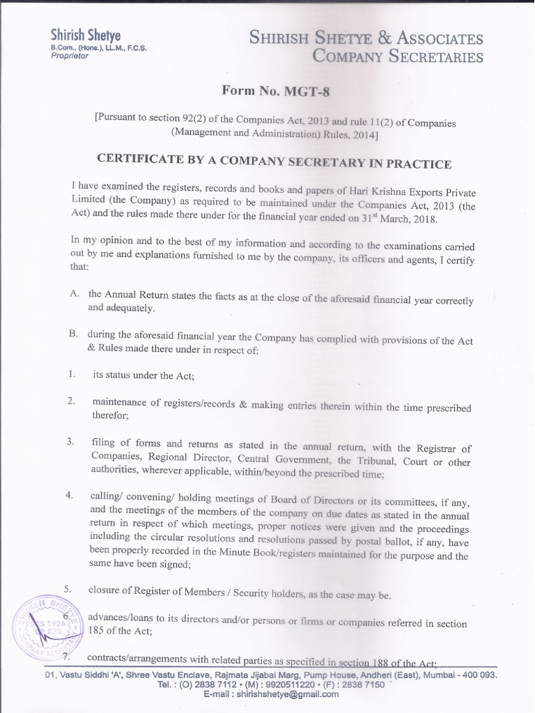 00125-Form No MGT 8 PDF 2 382881998 | PDF