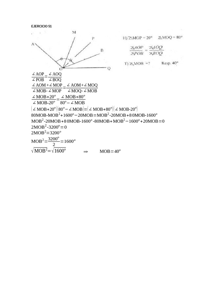 Solución de Ángulos en Ejercicio 51 | PDF