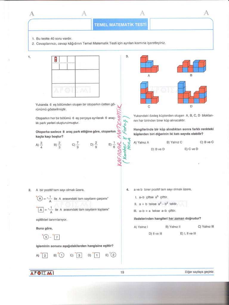 Apotemi Mat Tyt Deneme | PDF